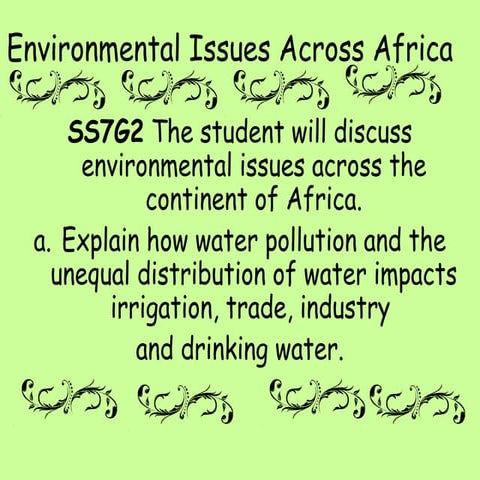 Environmental Issues Across Africa SS7G2a PowerPoint.ppt