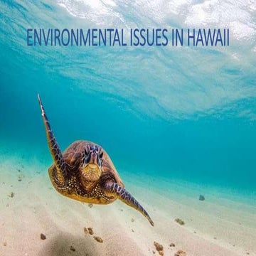 Environmental issues in hawaii | PPT