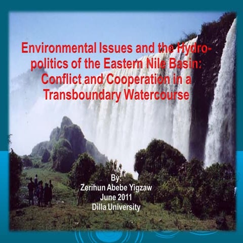 Environmental Issues and the Hydro-politics of the Eastern Nile Basin ...