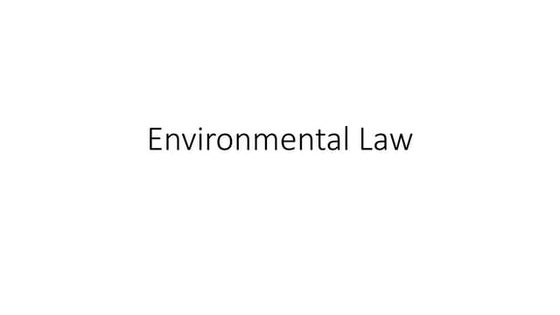 Environmental Management Concept, Environmental Legislation and Environmental Impact assessment ...