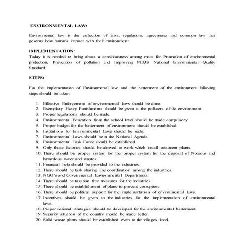 Environmental laws | DOCX