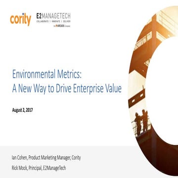 Environmental Metrics: A New Way to Drive Enterprise Value | PPTX