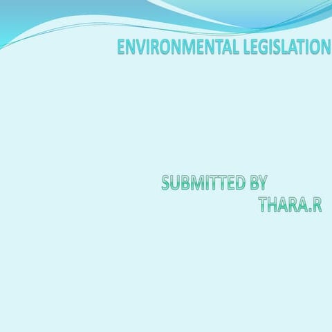 Environmental legislation | PPT