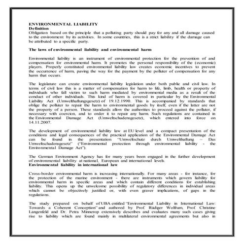 Environmental liability | DOCX
