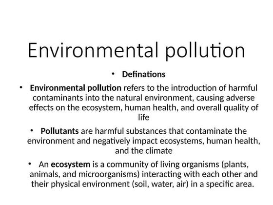 Water Pollution: Causes, Effects, and Prevention. | PPT