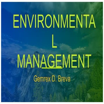 Environmental management [autosaved] | PPT