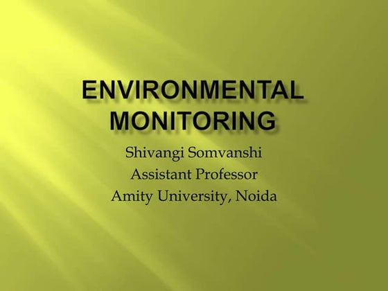 Monitoring of air pollution | PPT
