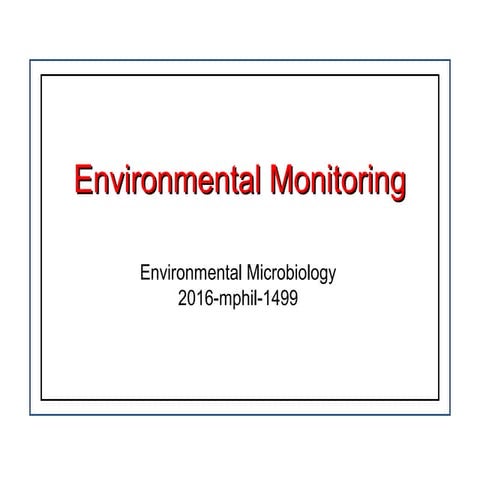 Environmental monitoring | PPT