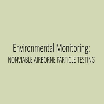 Usp 36 Chapter 1116 environment monitoring | PDF