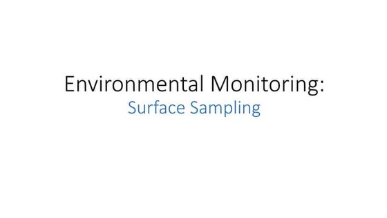 Usp 36 Chapter 1116 environment monitoring | PDF