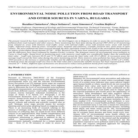 Environmental noise pollution from road transport and other sources in ...