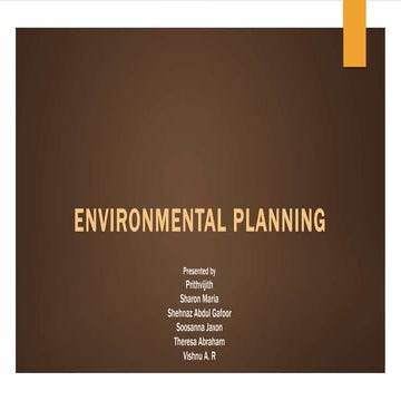 ENVIRONMENTAL PLANNING A BRIEF DECRIPTION OF ENVIRONMENTAL POLICIES IN ...