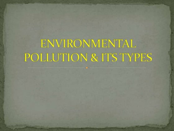Water Pollution: Causes, Effects, and Prevention. | PPT