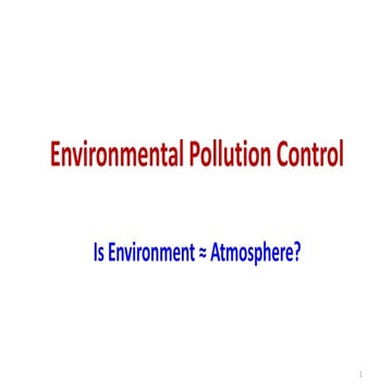 presentation on pollution and Its Types PPT | PPTX