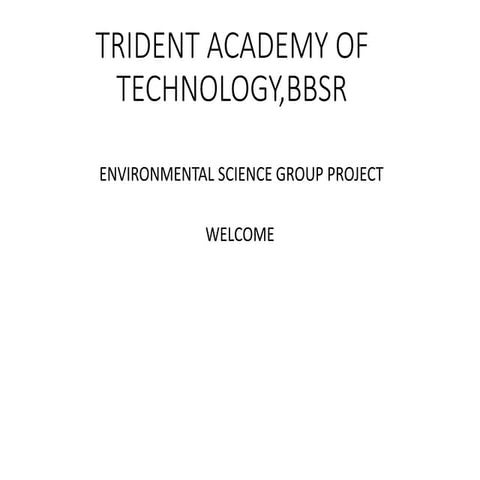 Environmental pollution ppt | PPTX