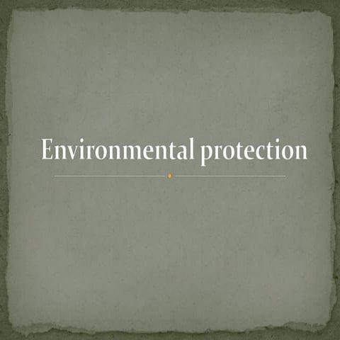 Environmental protection | PDF