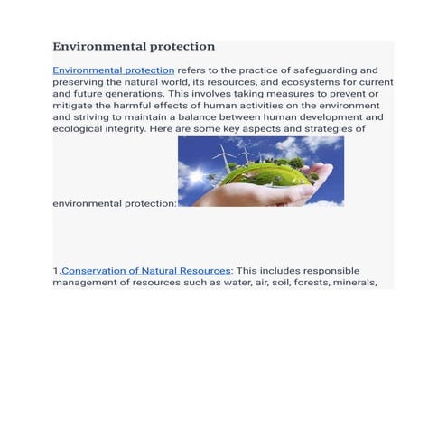 Environmental protection | PDF