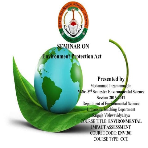 Environmental protection act 1986 | PPTX