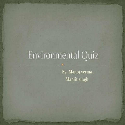 Environmental quiz | PPT