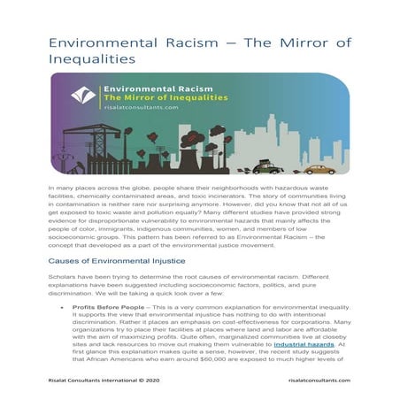 Environmental racism | PDF | Debated Sensitive Social Issues ...