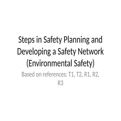 ENVIRONMENTAL SAFETY-MODULE 1- PPT notes | PPTX