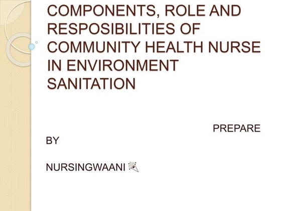 Enviornmental Health and Sanitation | PPT