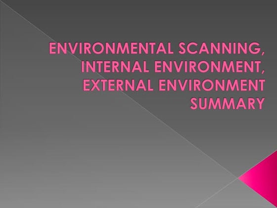 Environmental scanning | PPT
