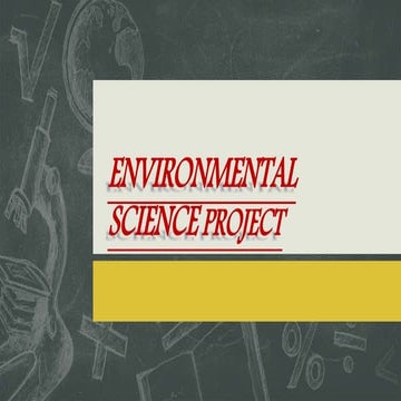 Environmental science - recovery of ecosystem with respect to health | PPTX
