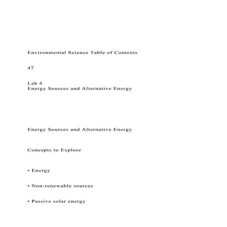Environmental Science Table of Contents 47 Lab.docx