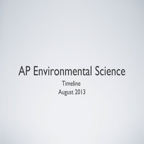 APES Environmental science timeline | PPT