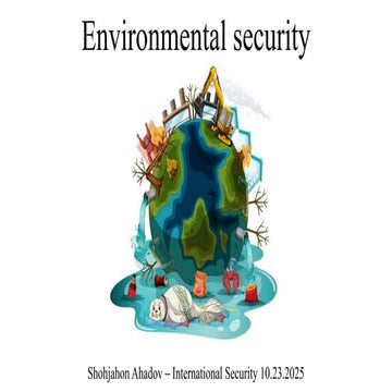 Environmental Security: Global Challenges, Regional Risks, and ...