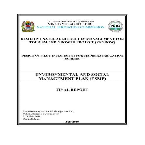 Environmental & Social Management Plan-Madibira.pdf