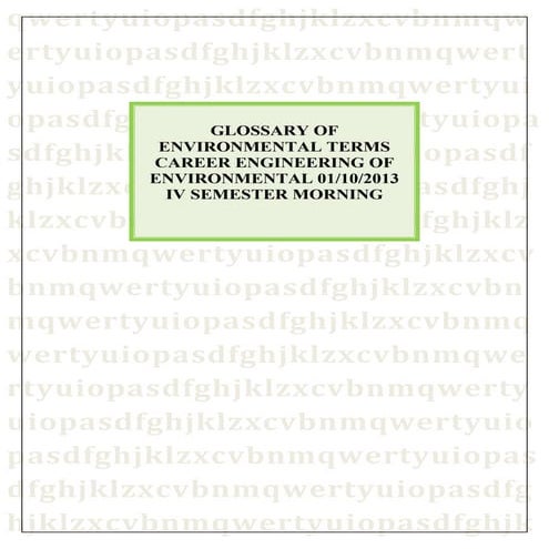 Environmental terms dictionary glossary | DOCX