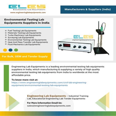 Environmental Testing Lab Equipment Suppliers In India.pdf