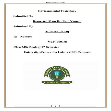 Environmental toAxicology | PDF