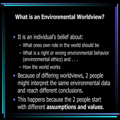 Environmental worldview short | PPT