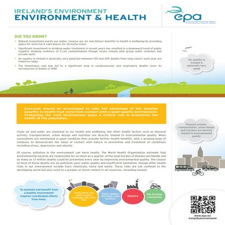 Environment and Health - EPA Ireland Factsheet | PDF