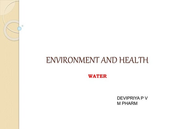 5.3 WATER PURIFICATION AND WATER SUPPLY | PPT