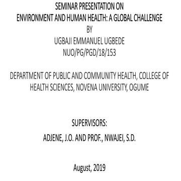 Environment and Human Health PPT | PPTX