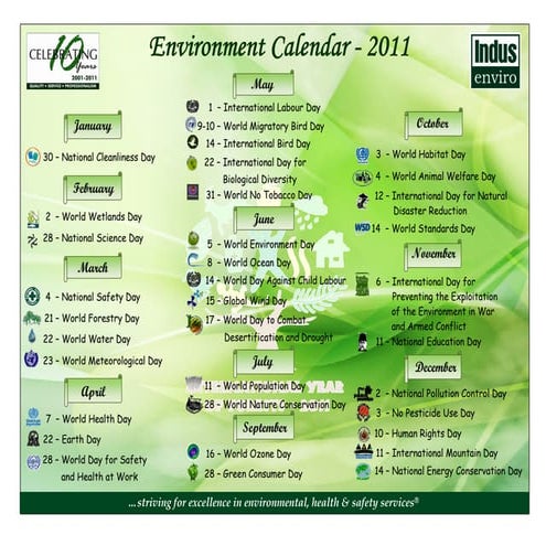 Environment calendar 2011 | PDF