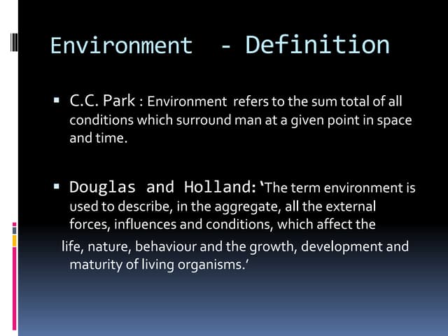Environment and its components | PPTX