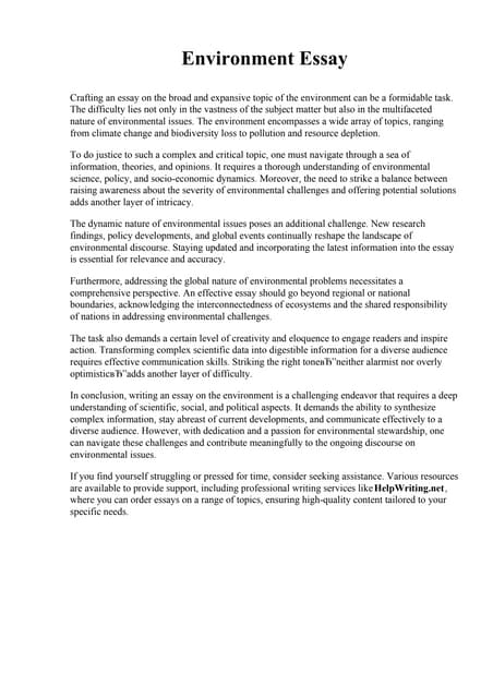 Essay On The Environment.pdf