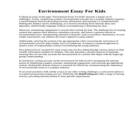 Environment Essay For Kids.pdf