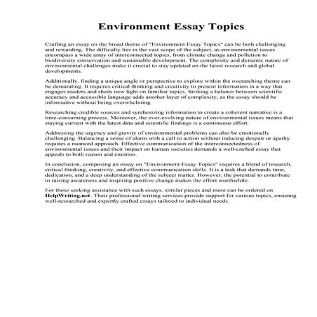 Environment Essay Topics.pdf