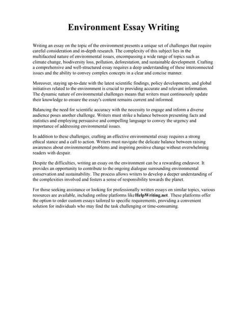 Essays On The Environment.pdf