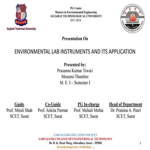 Environment lab instruments | PPT