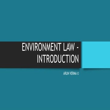 Environment law intro | PPTX