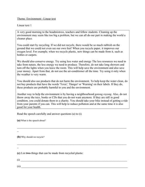 PT3 Writing Informal letter on a hike | PDF
