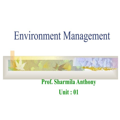 Environment management chapter1 | PPT