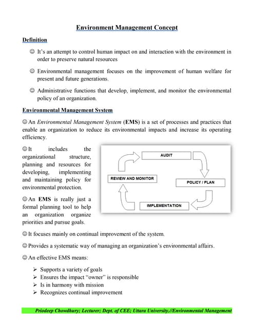 Environmental Management | PPTX | Environmental Services Industry ...